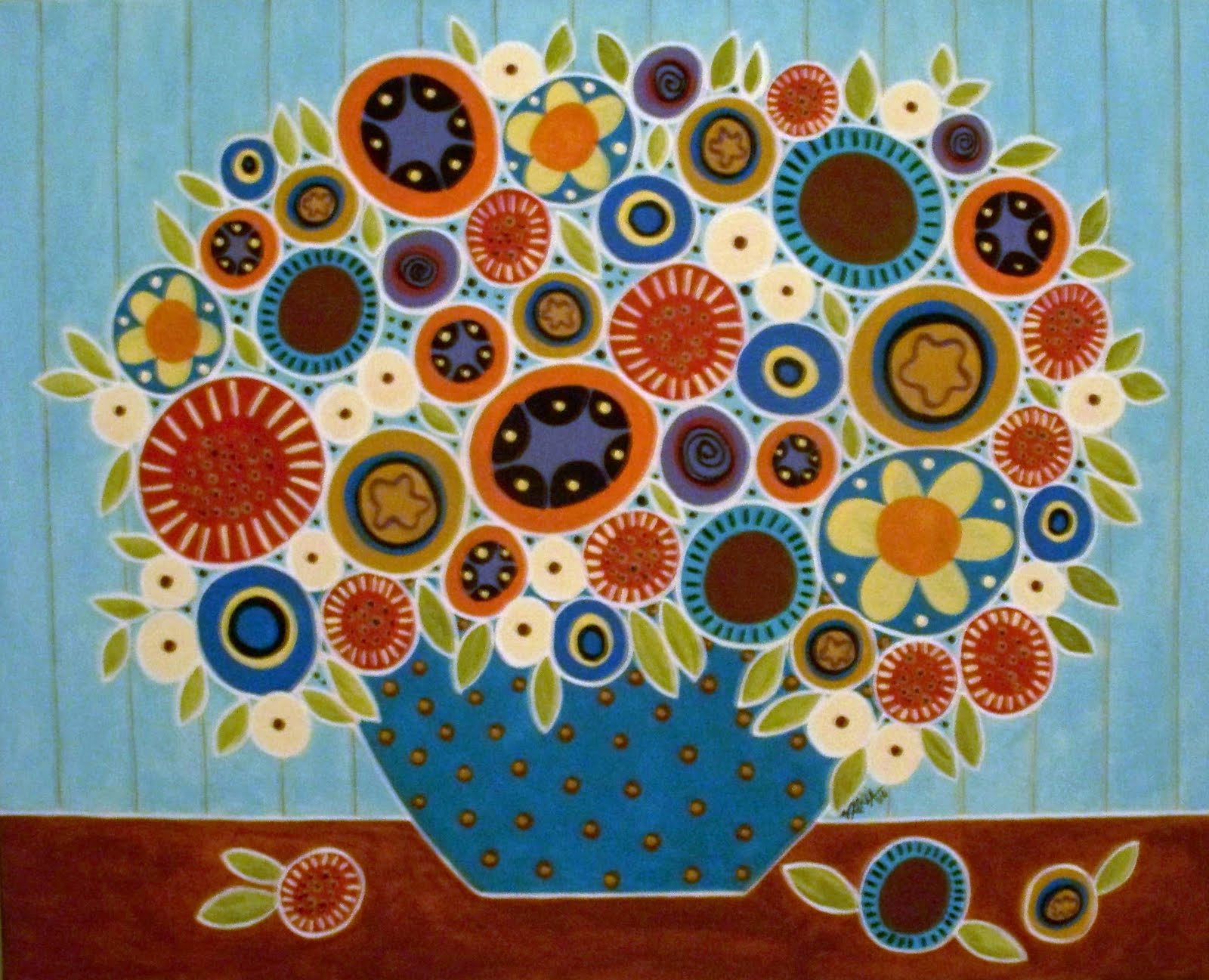 karla gerard art: Folk Blooms