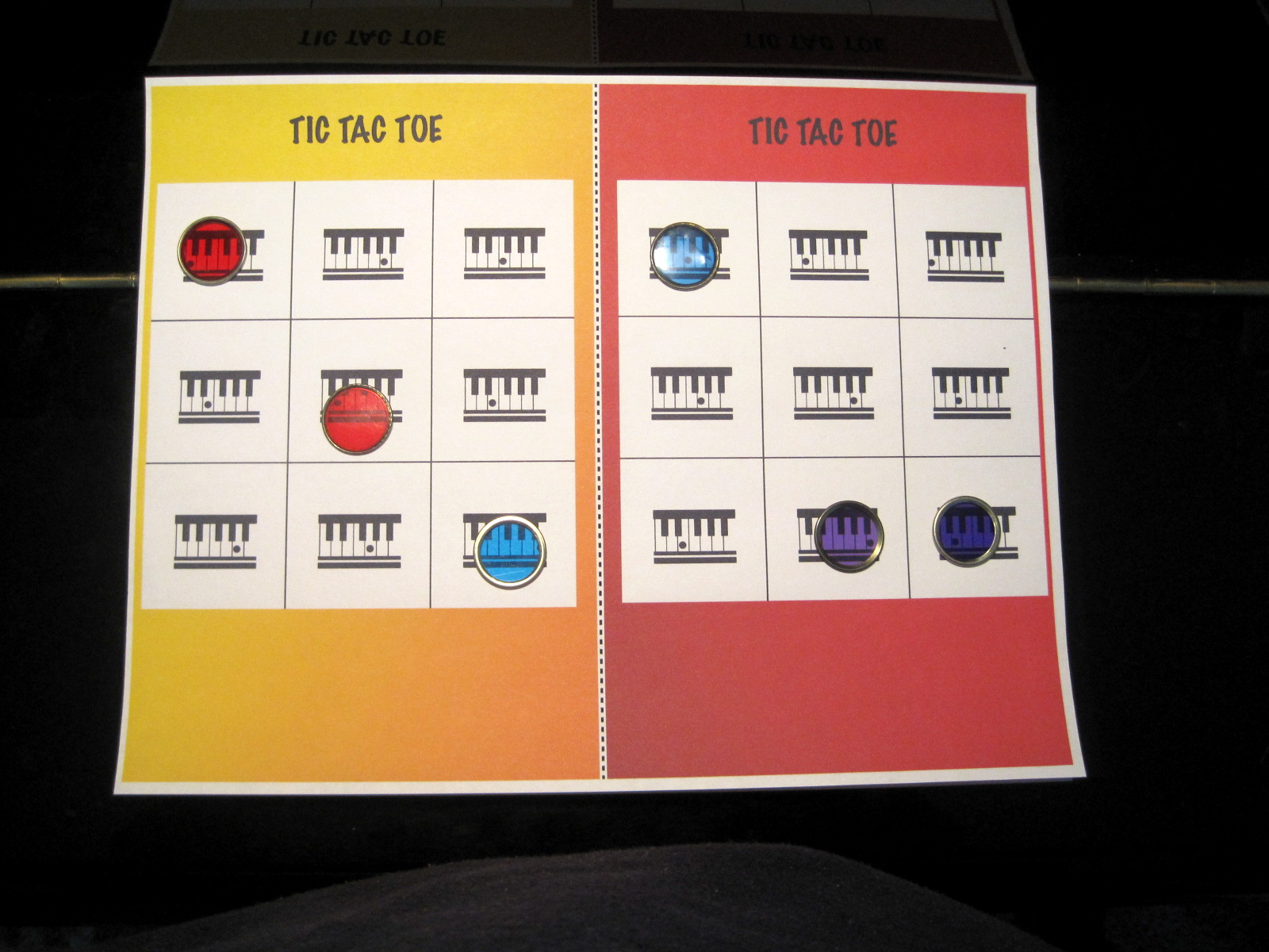 Sing a New Song: Tic Tac Toe Game for the Keyboard