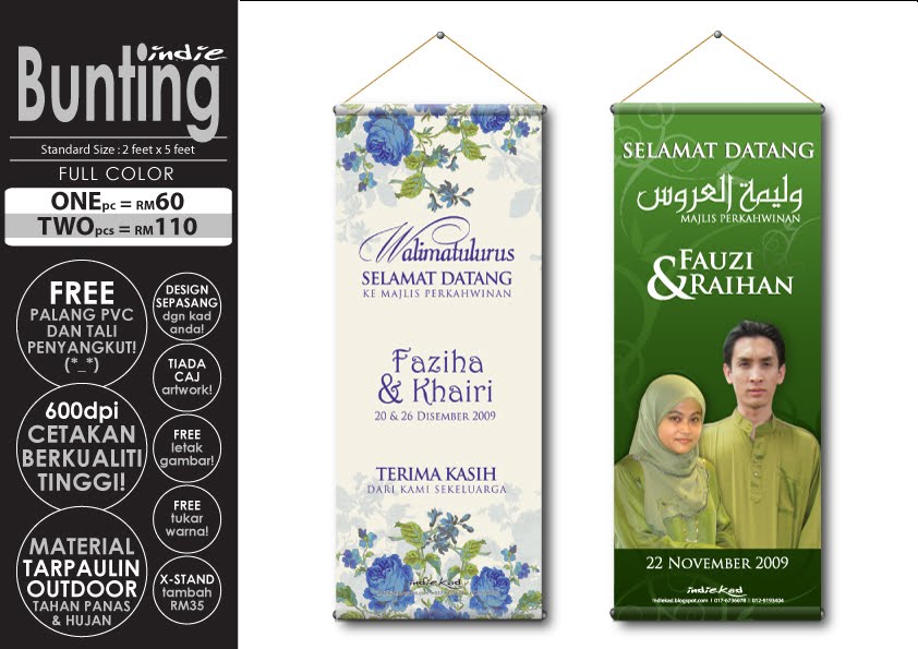 Kad Kahwin Indiekad | Online Kad Kahwin: Bunting & Banner Collections