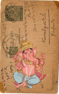 Rainbow Stamp Club: Rajasthani Art on old Post Cards...