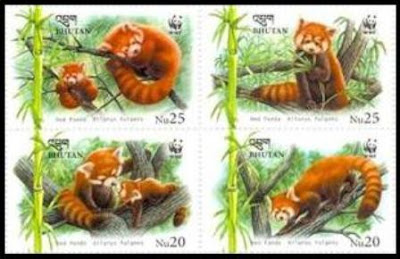 Rainbow Stamp Club: Cute Red Panda on stamps…