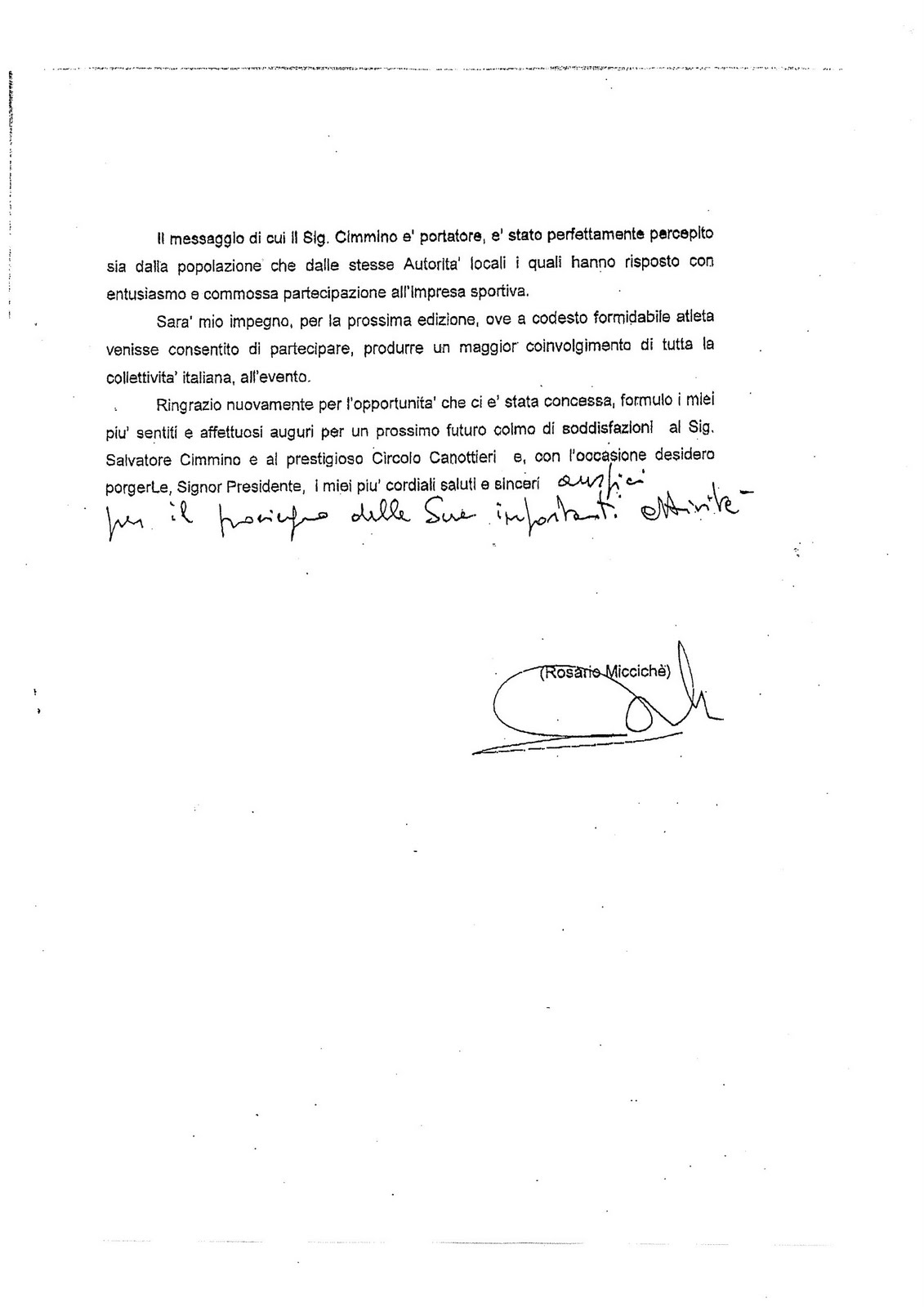 Libertà: Lettera di riconoscimento del Console Generale della città di ...