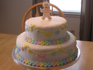Cakes by Becky: Two-Tier Baby Shower Cake