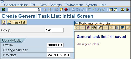 KLINIK SAP PM: H. Maintain TaskList General