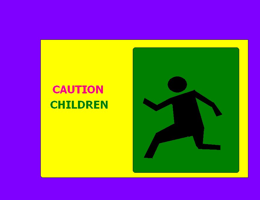 Quakeschool Safety Signage: Caution children