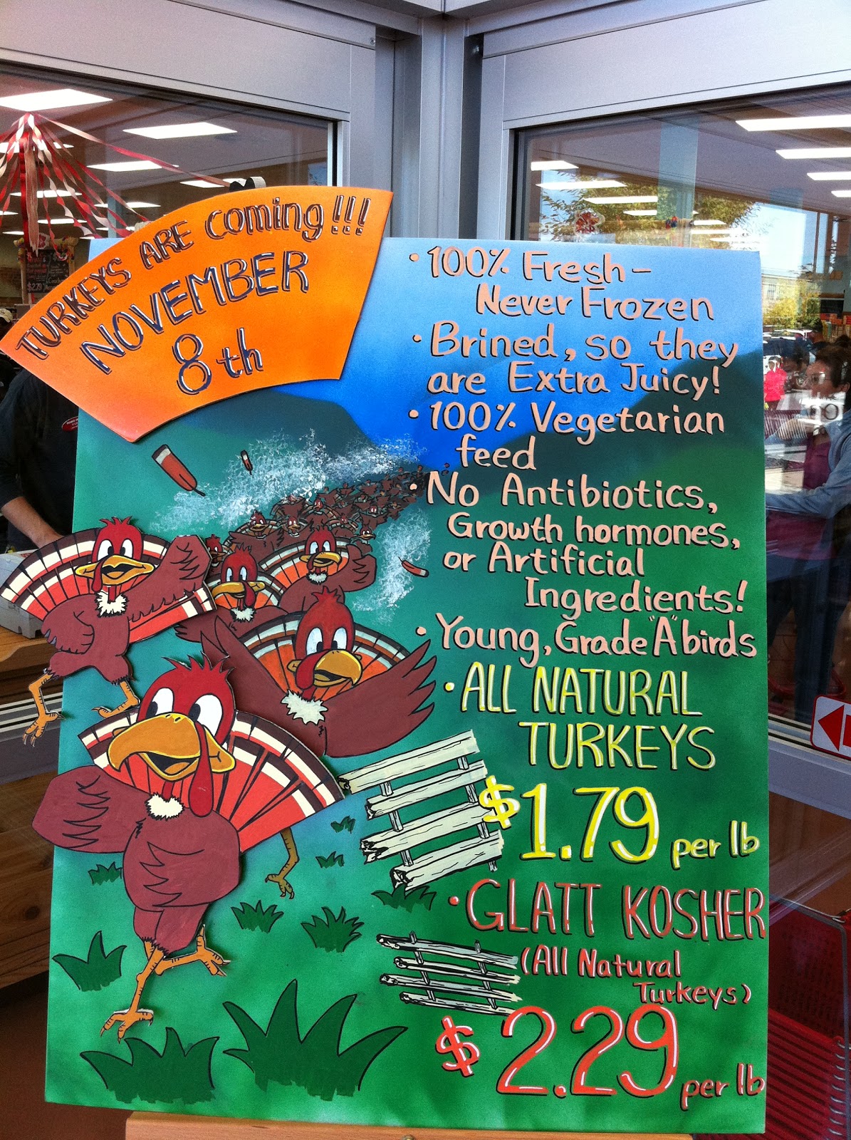 Zoe's Sign Arts: Trader Joe's Turkey 2010