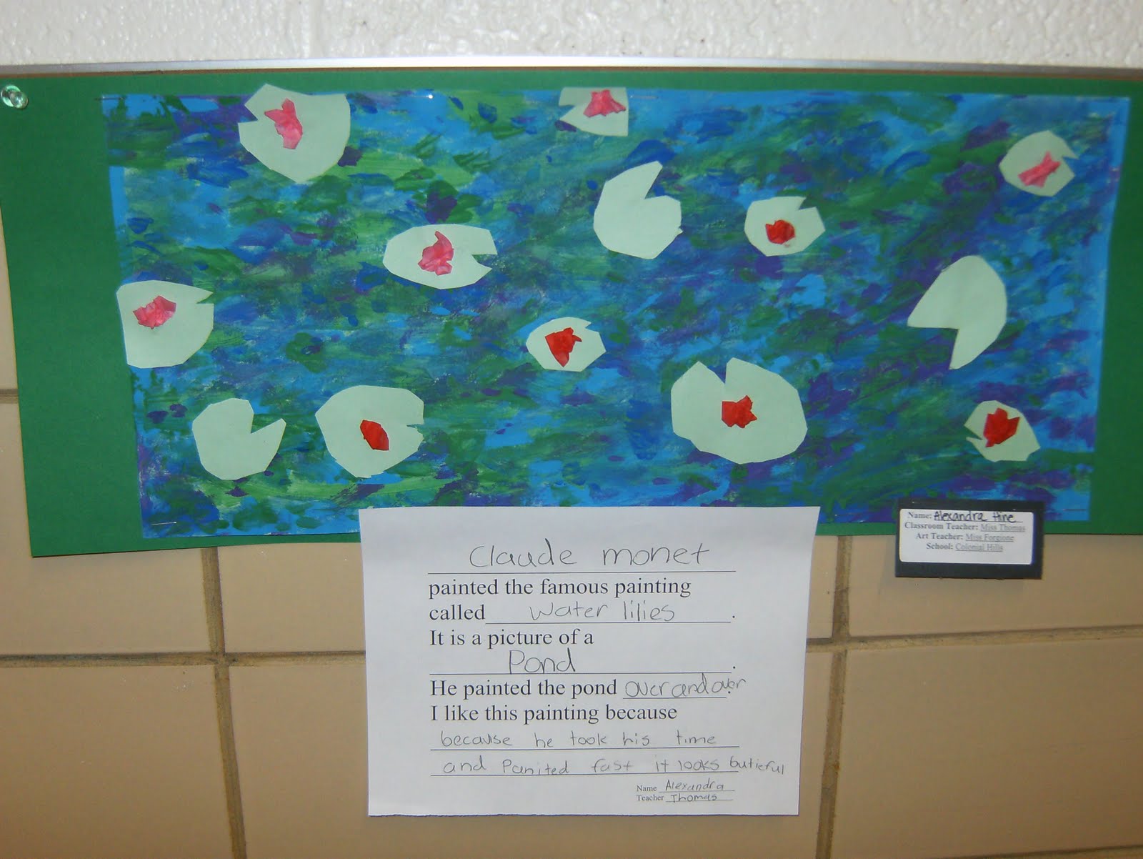 B an Artist: Claude Monet -3rd Grade