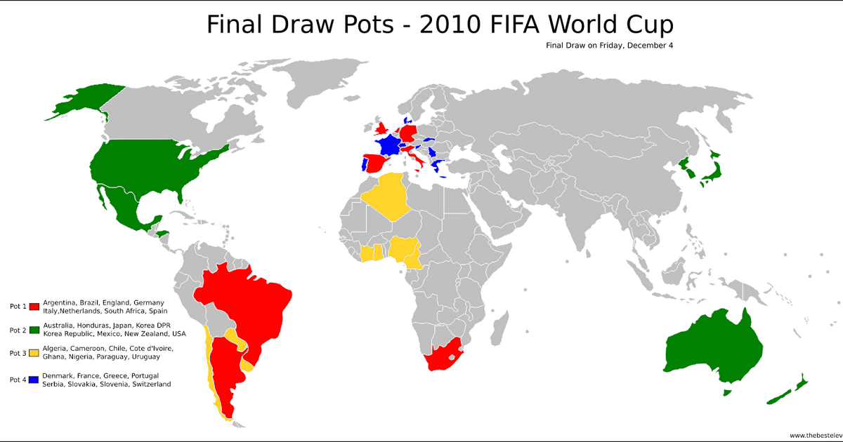 The Best Eleven: Map: World Cup Draw Pots