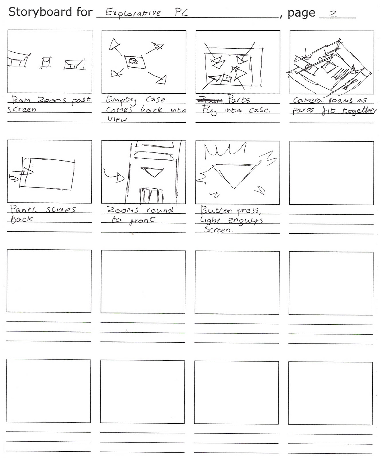 ELM Productions: Transcription - Thumbnail Storyboard and Script
