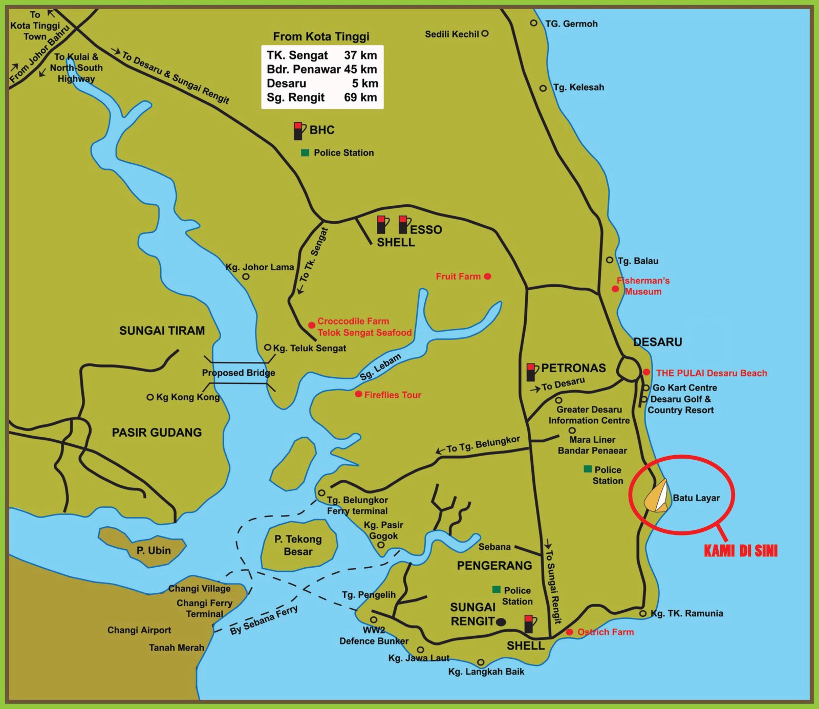 Batu Layar - Chalet Pantai Samudra: Peta Batu Layar