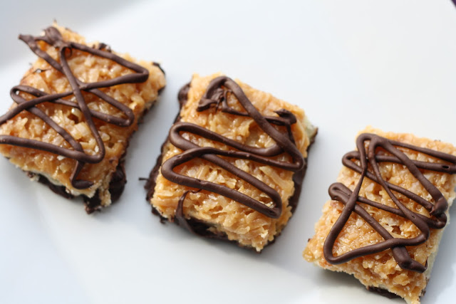 Homemade Samoa Bars