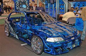 photo collection of cars: Blue Honda Civic modification costum
