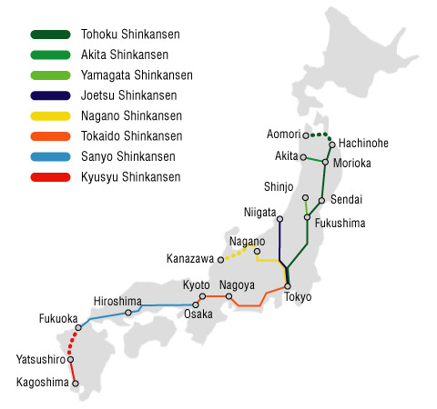 Japan: Infrastructure III - more Shinkansen lines