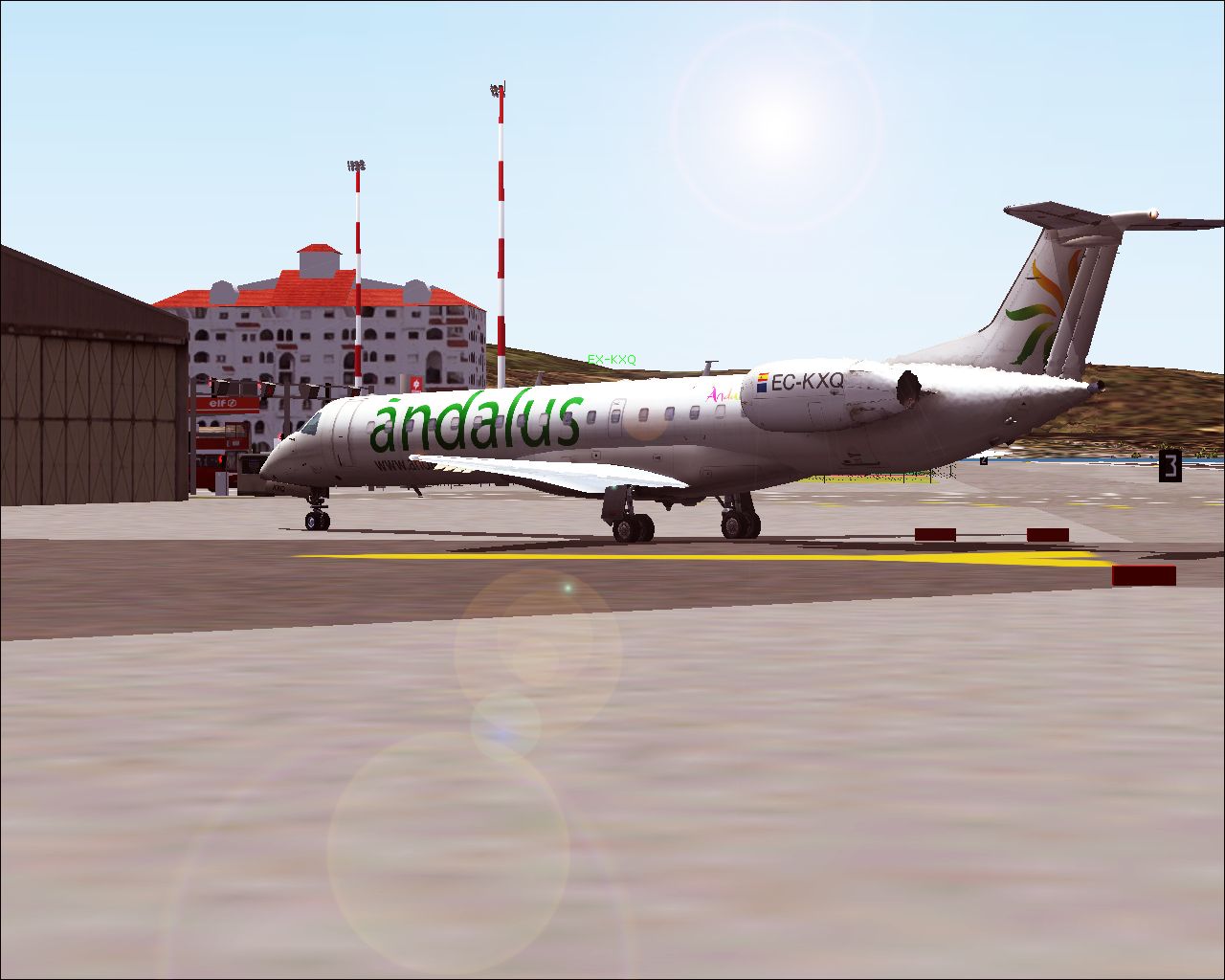 FRSimscreens: [FS9] Andalus ERJ 145 in Gibraltar (LXGB)