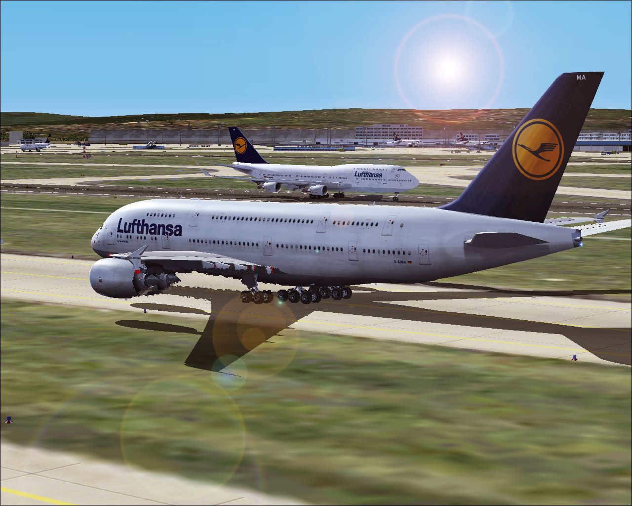 FRSimscreens: [FS9] Lufthansa has got the first A380! (Second Part)