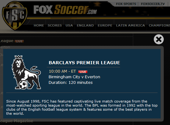 Eye On Sports Media: FOX Soccer Channel Airs Game as "Live" That ESPN ...