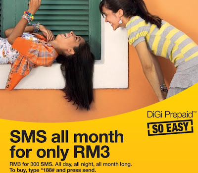 300 SMS at RM3 with DiGi Prepaid