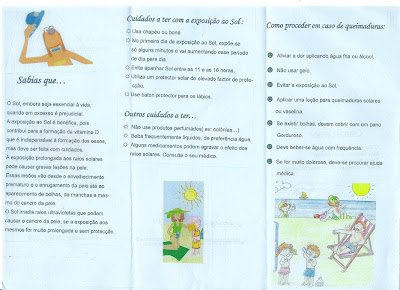 LETRINHAS - Diário da BE da E.B.1 Albufeira Nº1: Cuidado com o Sol!!