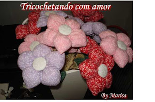Tricochetando com amor: Flores em patchwork