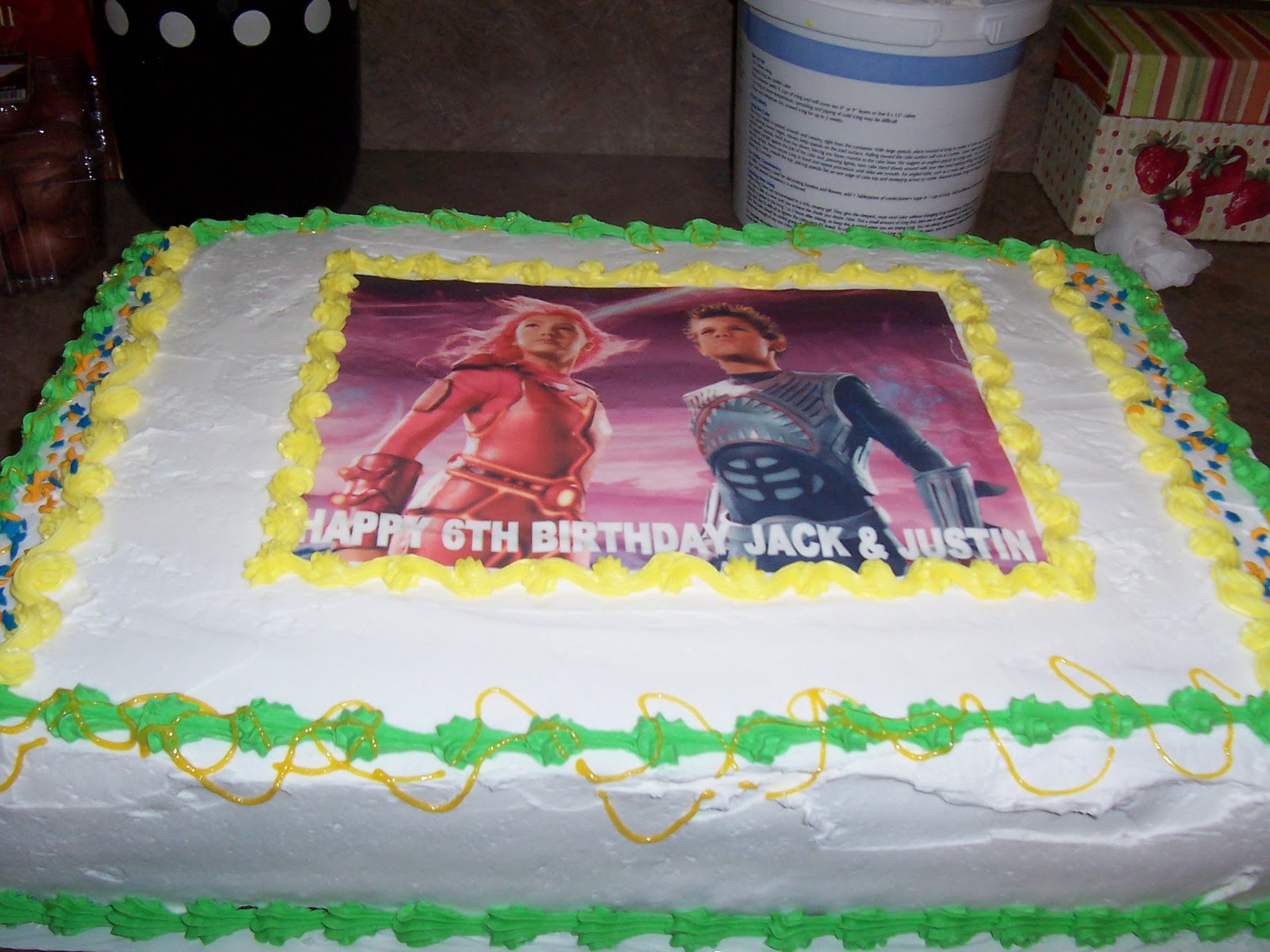 Kara's Delights: Shark boy and Lava girl cake
