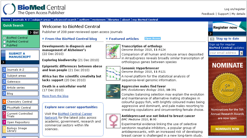 BioMed Central The Open Access Publisher