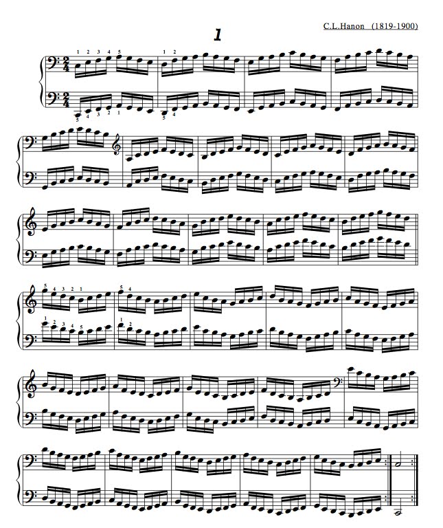 Mi diario musical: Hanon. Ejercicio para practicar todos los días