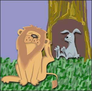 cuentos infantiles: el leon y el conejo