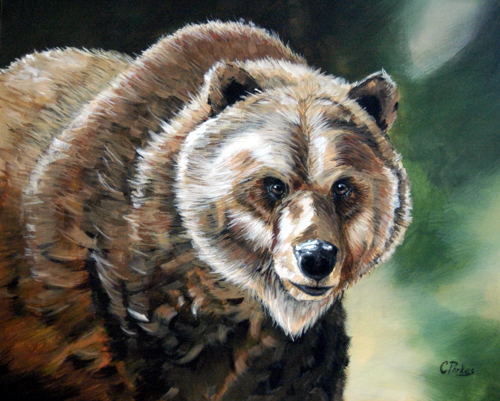 Paintings by Cathy Parkes: Grizzly Bear