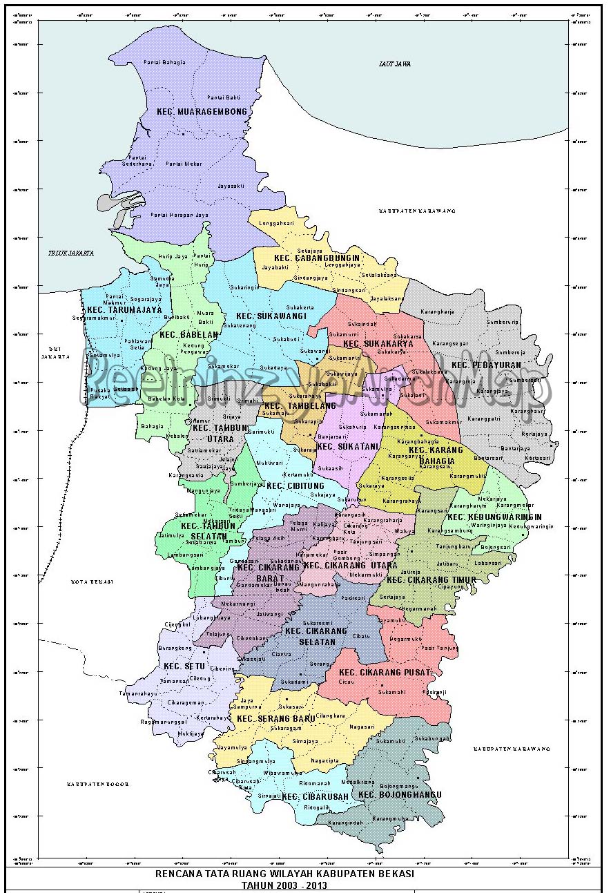 BeelninzyaArchMap: Rencana Tata Ruang Wilayah Kabupaten Bekasi Th. 2003 ...
