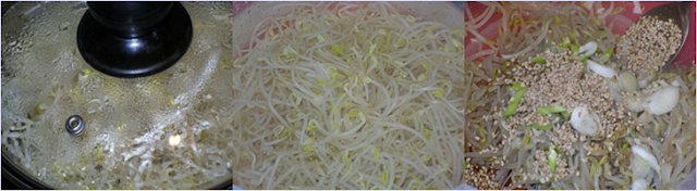 Phoebe's Kitchen: Korean boiled bean sprouts salads