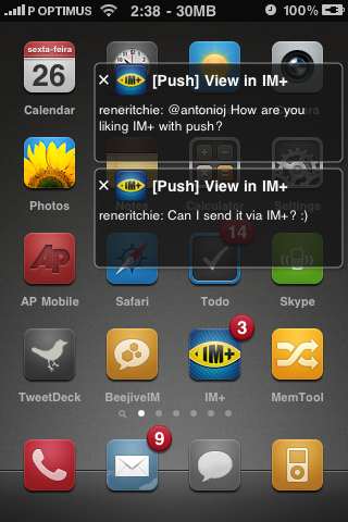 GriP (Growl for iPhone) Notification Extension for iPhone