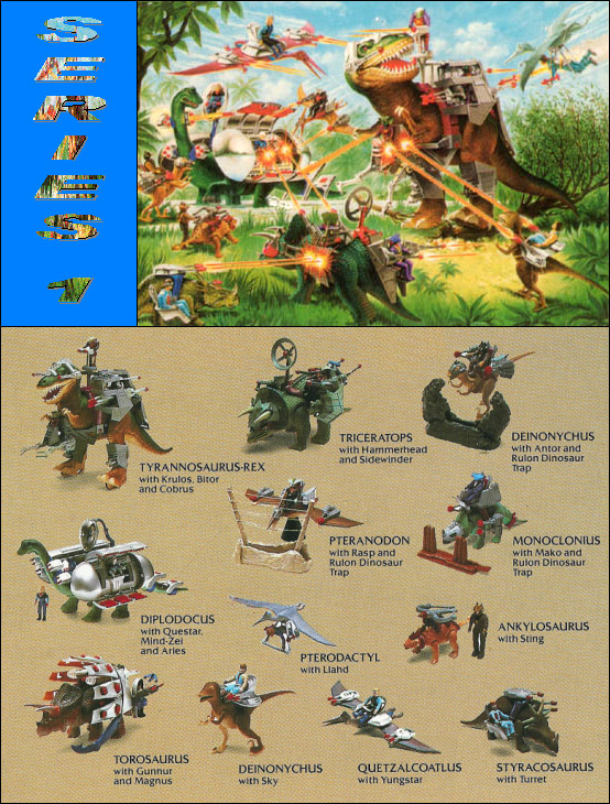 EL DRAGON DORADO: DINO RIDERS - TOROSAURUS WITH GUNNUR AND MAGNUS