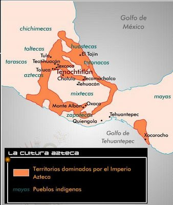 DIBUJO: MAPA DE LA CULTURA AZTECA