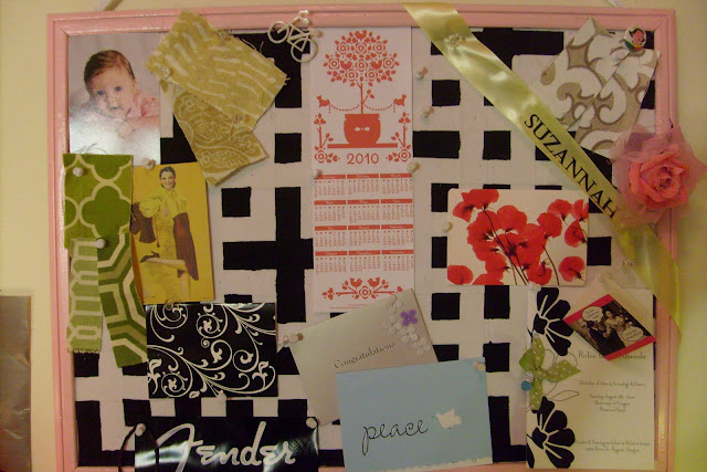 Fun and functional bulletin board, stencil tutorial / Create / Enjoy