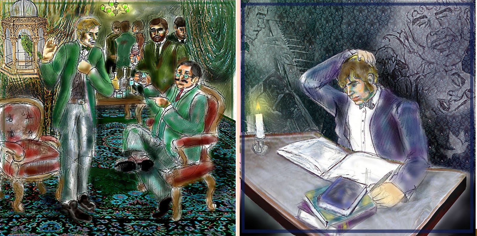 вoуacяoѕѕтнєpond: ('The Bet' by: Anton Chekov) Narrative Illustration