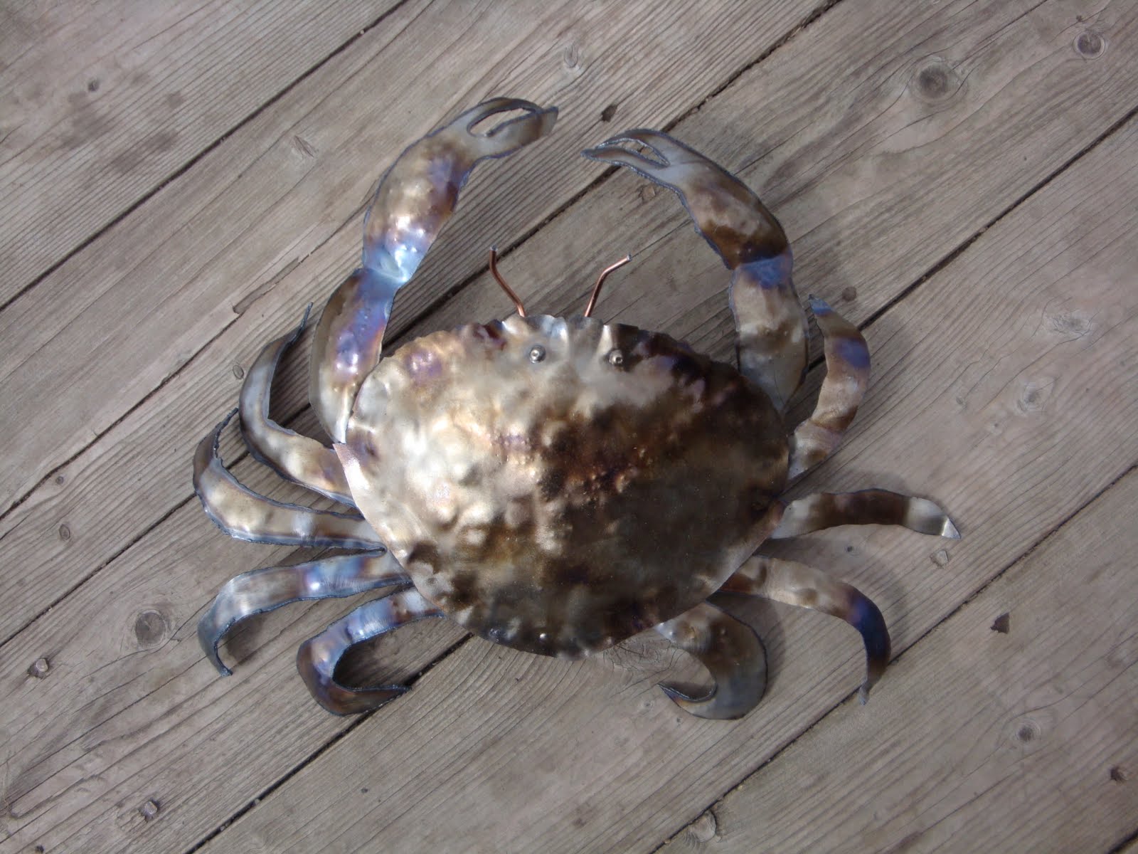 What we're doin' these days...Dawn and Earl: Earl's Metal Crabs