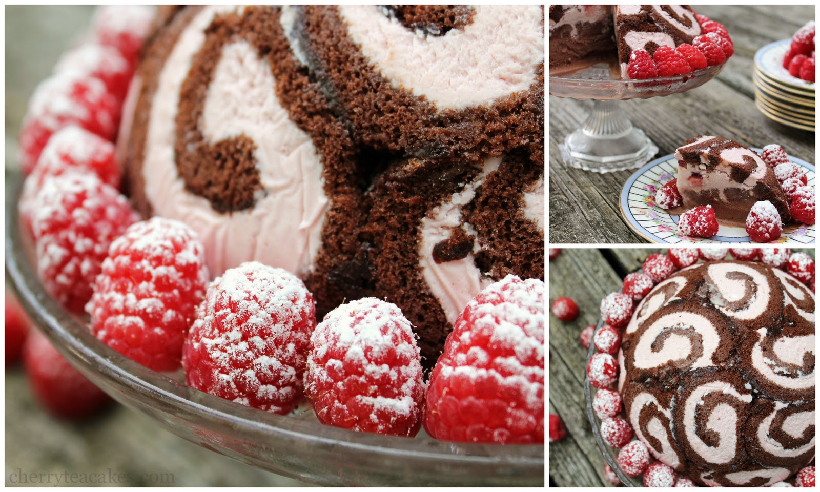 Cherry Tea Cakes: Chocolate Raspberry Charlotte Royale Bombe Glacee