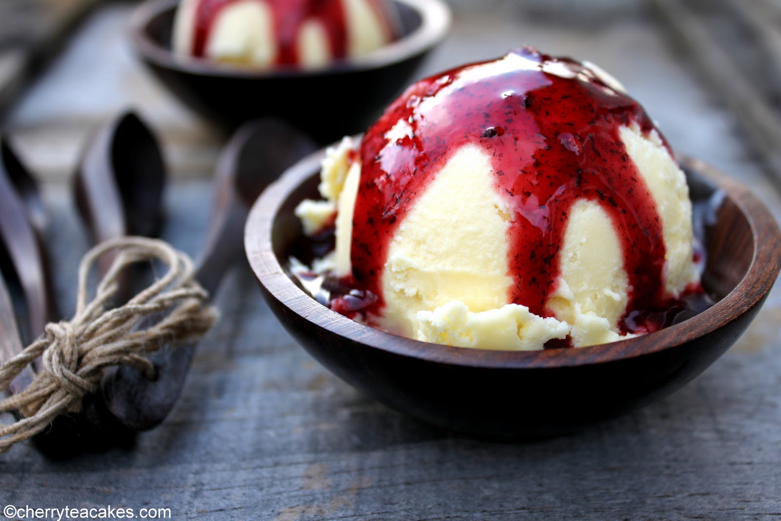 Cherry Tea Cakes: Choclate Raspberry Sauce
