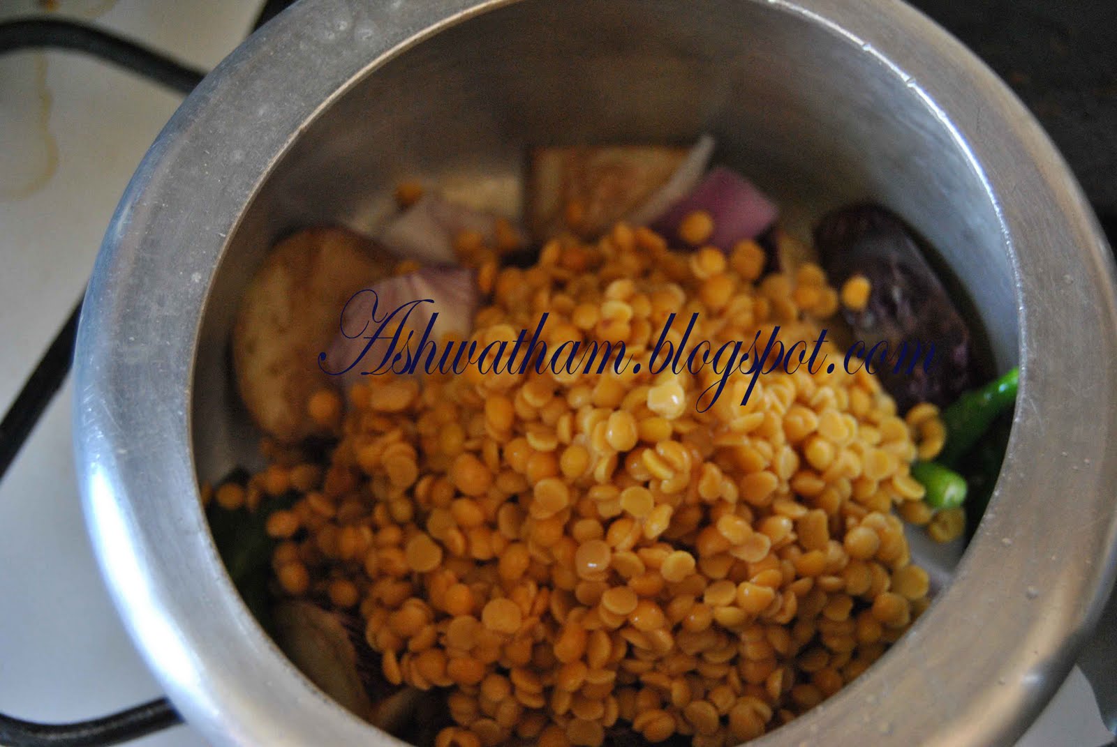 Ashwatham: Vankaya Pappu (Daal with eggplant)