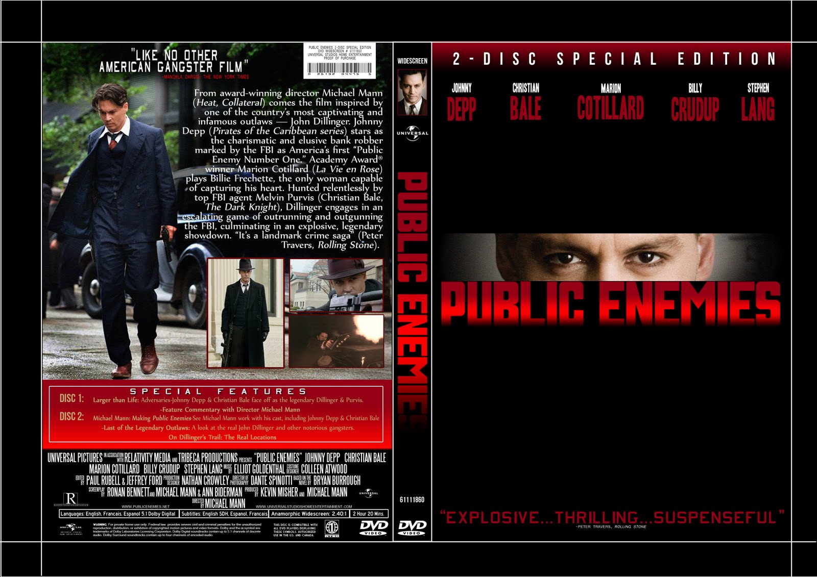 Design Practice: Custom DVD Cover- Public Enemies (2009)