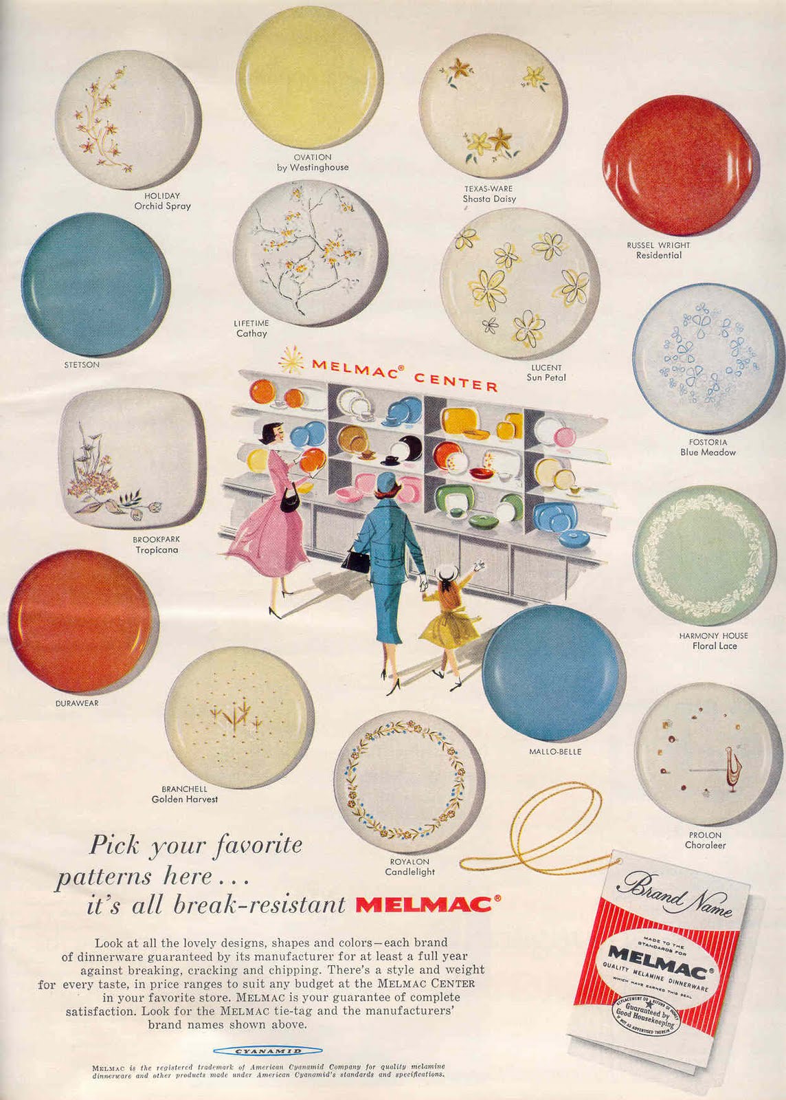 gold country girls: Vintage Melmac Ads