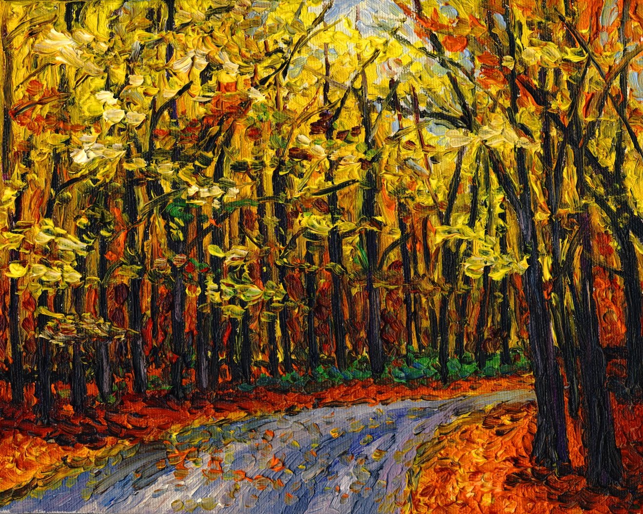 Audra's Oil Paintings: Apple Tree I and II (2010), 9 x 12" and Fall ...