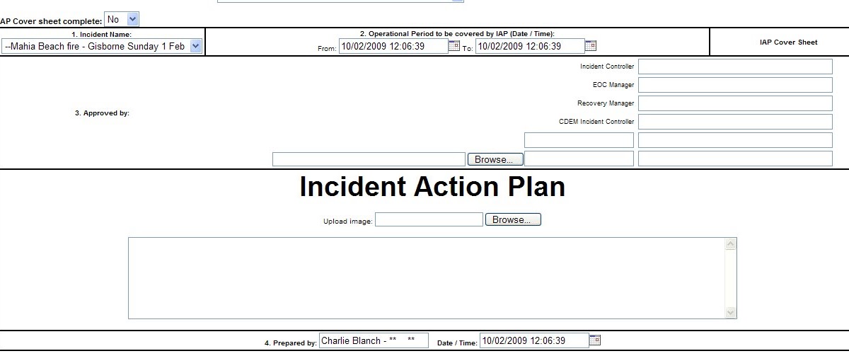 Incident Action Plan Sample | PDF Template