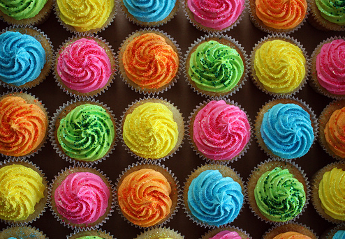 Colorful Cupcakes | Food and Drink