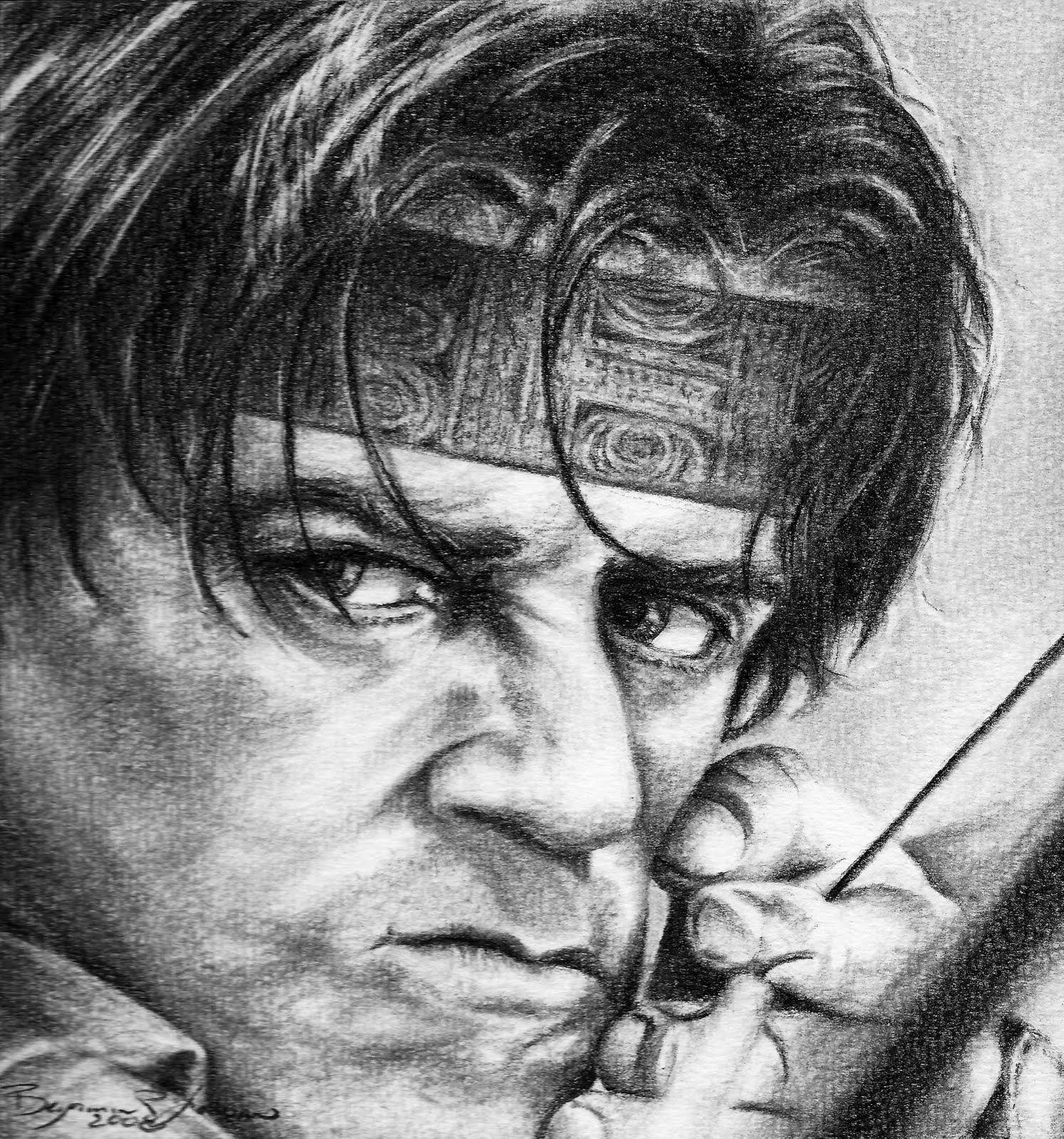 Graphite Portraits: Rambo