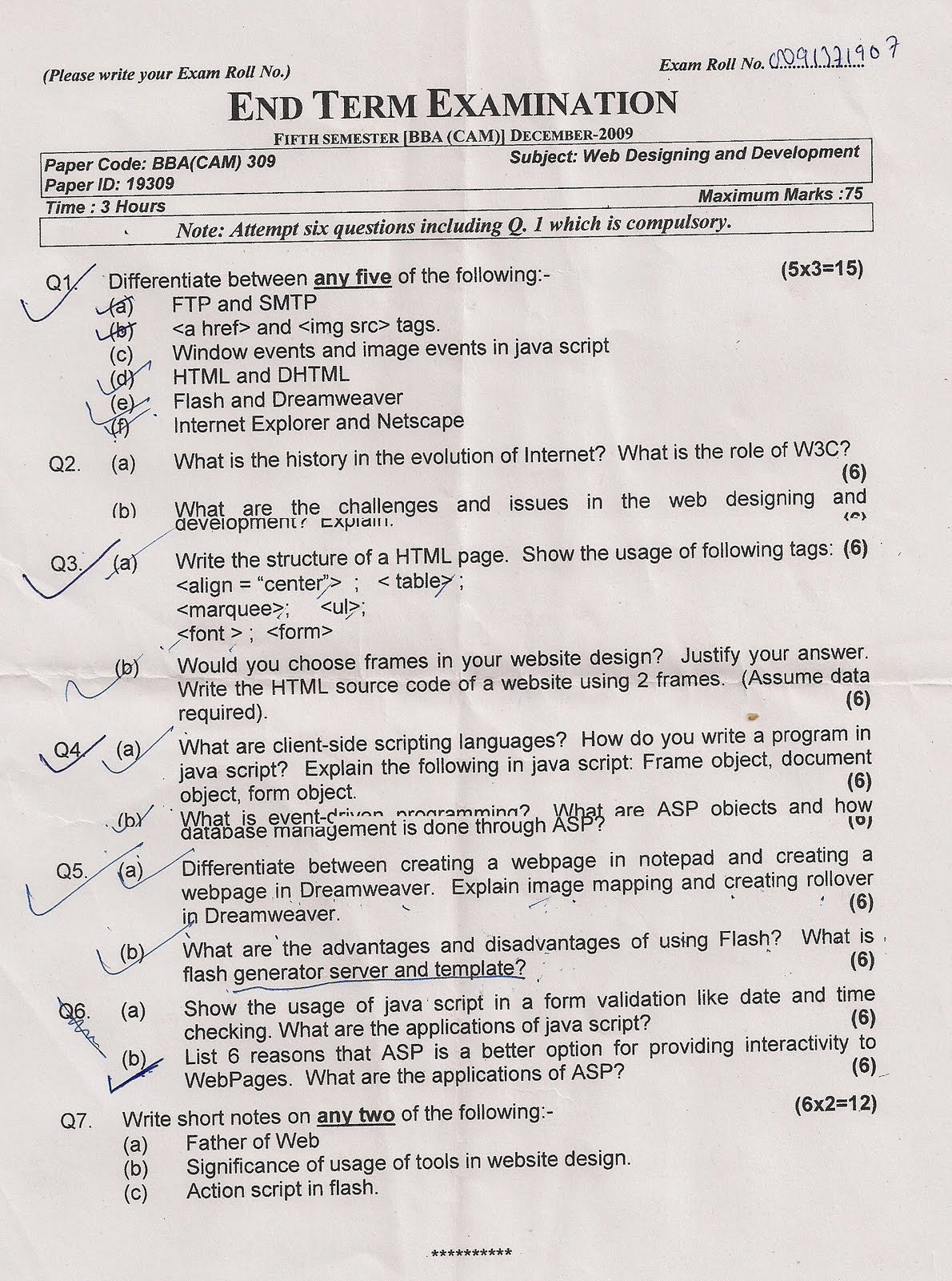 I.P.University question papers by Avinash.