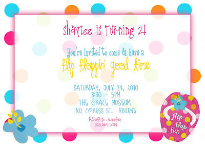 Honey B. Boutique: Flip Flop Party Invitations