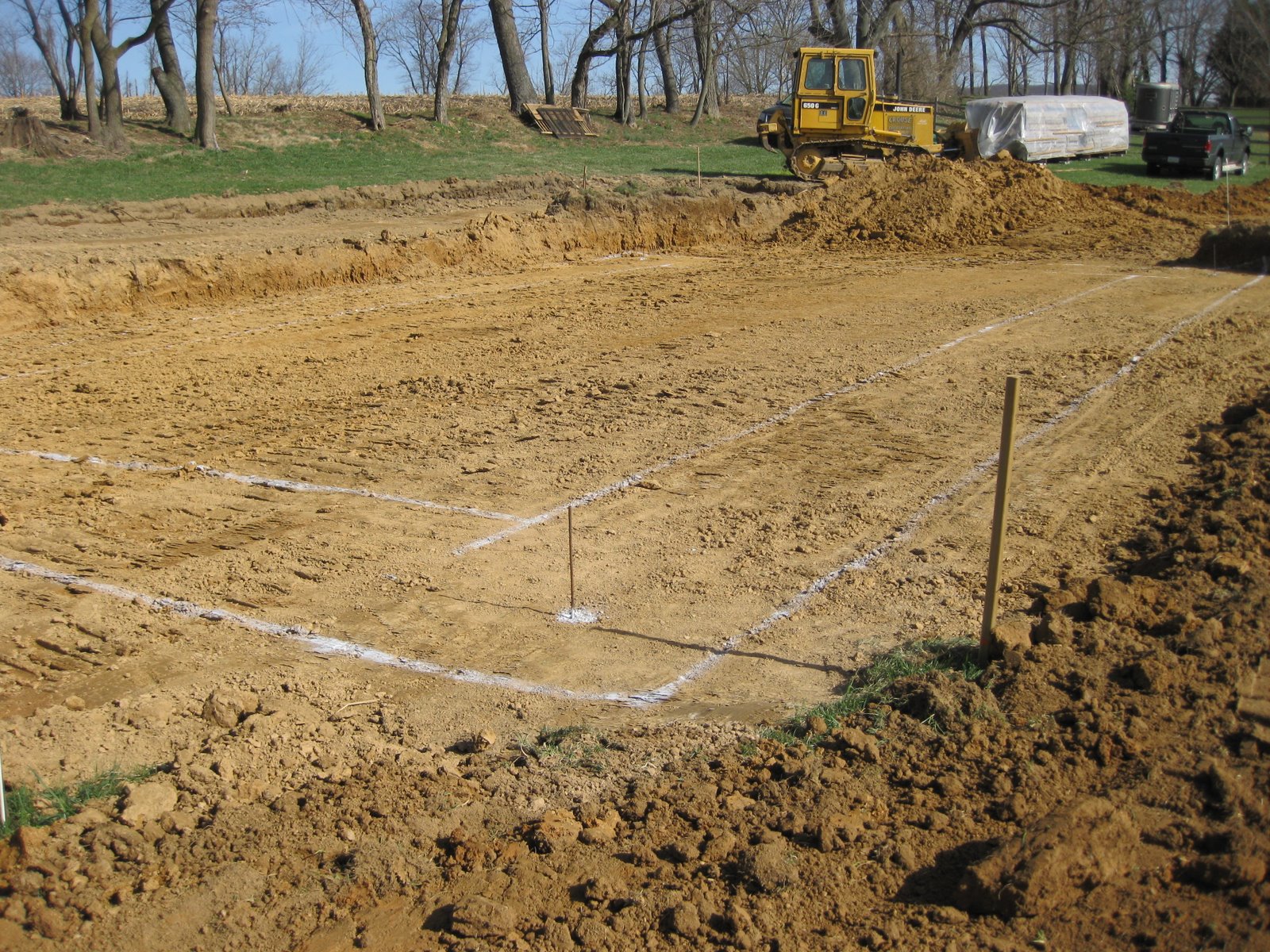 The Beaumont Barn: Marking for the footers