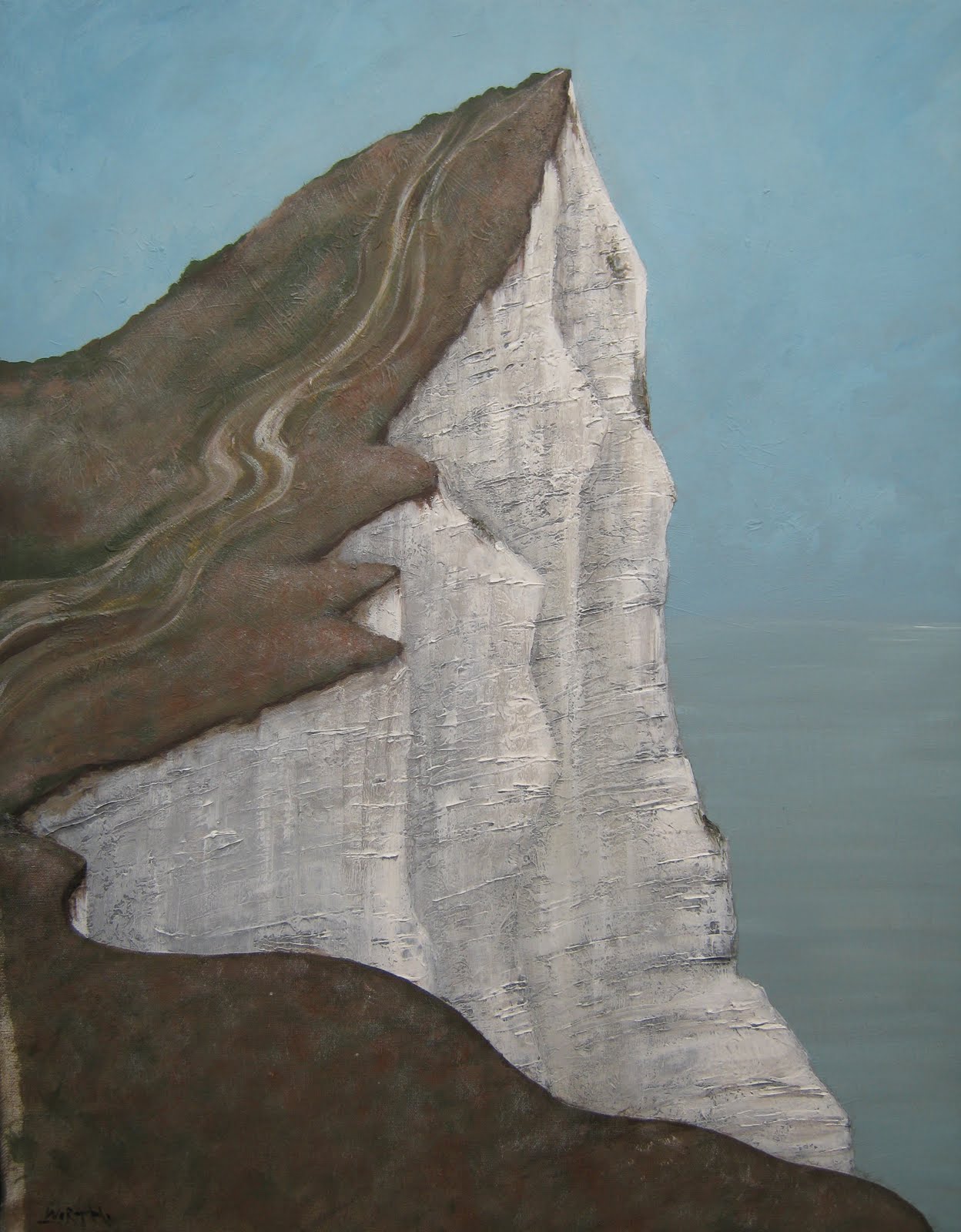 Daniel Worth Art: Portrait of a Cliff (Seaford).