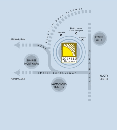 Solaris Dutamas: Location Map
